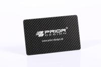 China Scratch Resistant Black PVC Business Cards , 85x54x0.5mm Carbon Fiber Member Cards for sale