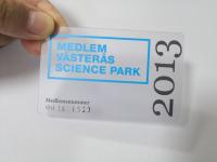 China Custom Made Matt Transparent PVC Business Cards With Emboss Gold / Silver Number for sale