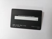 China Black Metal Business Cards With Glossy UV Printing Writing Signature Panel for sale