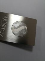 China Mirror Surface Metal Business Cards , Small Business Credit Cards With Etching Logo for sale