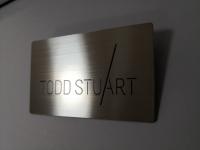 China Mirror Surface Metal Business Cards , Small Business Credit Cards With Etching Logo for sale