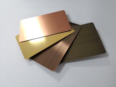 China Custom Brass Bronze Copper Metal Business VIP Member Cards Brushed Finish for sale