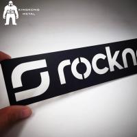 China Industry Nameplate Hole Self Adhesive Sticker Metal Name Plates Customized Size for sale