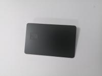 China Custom 0.8mm Plain Matte Black Metal Bank Card With Contact Chip Hole for sale