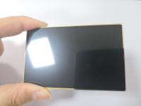 China Custom 0.8mm Plain Matte Black Metal Bank Card With Contact Chip Hole for sale