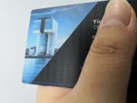 China Customized Stainless Steel Matte Black Metal Business Member Card With Color Painted Logo for sale