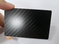 China 85x54x0.8mm Carbon Fiber Card With SLE4442 Small Contact Chip for sale