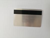 China Silver Brushed Material PVC Member Card With HiCo Magnetic Stripe 85.6*54mm for sale