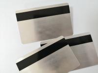 China Silver Brushed Material PVC Member Card With HiCo Magnetic Stripe 85.6*54mm for sale