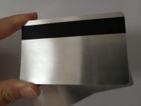 China Silver Brushed Material PVC Member Card With HiCo Magnetic Stripe 85.6*54mm for sale