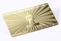 China 13.56mhz Metal Business Cards / Stainless Steel CR80 Plated Gold Member Card for sale