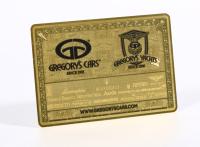 China 13.56mhz Metal Business Cards / Stainless Steel CR80 Plated Gold Member Card for sale
