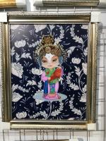 China Custom Hotel Decorative Metal Picture Frame Wall Art Cloisonne Paint Enamel for sale