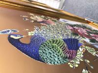 China Custom Hotel Decorative Metal Picture Frame Wall Art Cloisonne Paint Enamel for sale