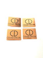 China Custom Size Copper Brushed Brand Label Tags Metal Plaque Adhesive Plate Engraved for sale