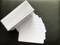 China Retail CR80 Blank White PVC Business Cards Reprintable Glossy 85.5mm*54mm for sale