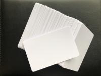 China Retail CR80 Blank White PVC Business Cards Reprintable Glossy 85.5mm*54mm for sale