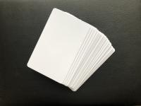 China Retail CR80 Blank White PVC Business Cards Reprintable Glossy 85.5mm*54mm for sale