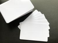 China Retail CR80 Blank White PVC Business Cards Reprintable Glossy 85.5mm*54mm for sale