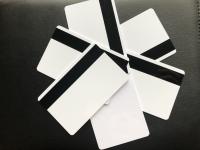 China Blank White Glossy PVC Plastic Business Cards With Hico Magnetic 85.5x54x0.76mm for sale