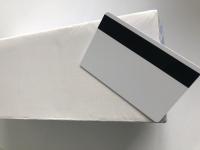 China Blank White Glossy PVC Plastic Business Cards With Hico Magnetic 85.5x54x0.76mm for sale
