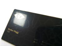 China Personalised Gold Metal Business Cards With Black Color Silk Screen Printing for sale