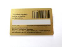 China Eco Custom Printed PVC Cards With Silkscreen Gold Metallic Finish Serial Number Signature for sale