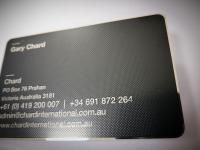 China Silver Glossy Mirror Business Cards / Supermarket Etching Metal Card for sale