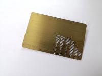 China Ancient Brass Material Metal Business Cards With Engraved Picture / Ccustom Metal Membership Cards for sale