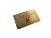 China Luxury Ancient Copper Brushed Finish VIP  Priority Access Metal Card for sale
