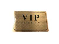 China Luxury Ancient Copper Brushed Finish VIP  Priority Access Metal Card for sale