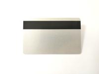 China Luxury Silver Glossy Blank PVC Cards With Black Hico Loco Magnetic Stripe for sale