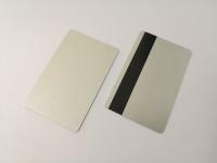 China Luxury Silver Glossy Blank PVC Cards With Black Hico Loco Magnetic Stripe for sale
