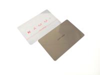 China 85.5x54x0.76mm PVC Business Cards , 4C/4C Frosted RFID Grey Membership ID Card for sale