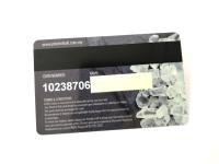 China Printing Hole Punched Die Cut PVC Business Cards / Plastic Key Tags for sale