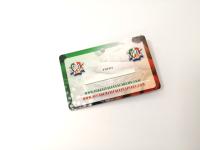 China Printing Hole Punched Die Cut PVC Business Cards / Plastic Key Tags for sale