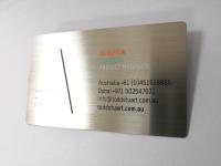 China CR80 Stainless Steel Metal Business Cards Gold Silver Matte Black Brush for sale