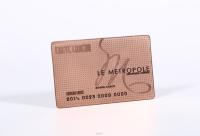 China Plated Rose Gold Metal Membership Card With Custom Company Logo / Metal Business Cards for sale