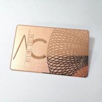 China Plated Rose Gold Metal Membership Card With Custom Company Logo / Metal Business Cards for sale