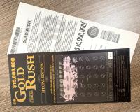 China Offset Printing PVC Plastic Business Cards / Lucky Scratch Off Lottery Tickets for sale