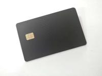 China Elegant Stainless Steel Business Card Dual 4442 Chip And  1K Chip Matte Black for sale