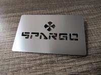 China 304 Stainless Steel Metal Business Cards With Cut Thru Logo Text for sale