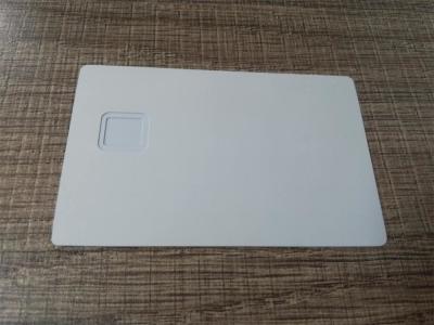 China Laser Engraved Matte White 0.8mm Metal Business Cards for sale