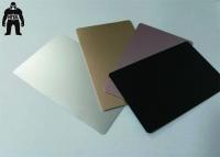 China Plain Silver Anodized Engraved Aluminium Business Cards 85x54mm for sale