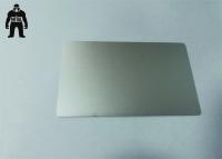 China Plain Silver Anodized Engraved Aluminium Business Cards 85x54mm for sale