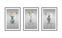 China Engraved SS Metal Frame Art Background Hanging Paintings for sale
