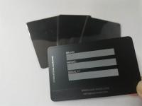China Debossed Black 89*51mm Metal Business Card Offset Printing for sale