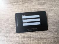 China Debossed Black 89*51mm Metal Business Card Offset Printing for sale