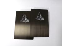 China Plated Matte IP Black Brushed Rectangle Metal Business Cards for sale