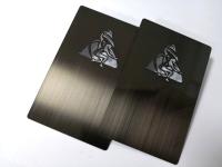 China Plated Matte IP Black Brushed Rectangle Metal Business Cards for sale